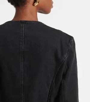 7 For All Mankind Denim Trucker Jacket - Black