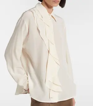 Victoria Beckham Ruffled Silk Blouse