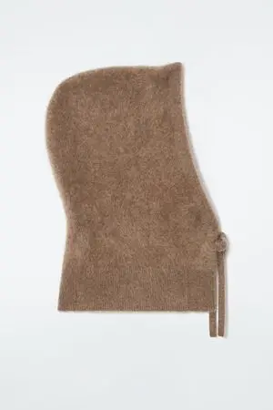 Cos Textured Cashmere Balaclava - Beige
