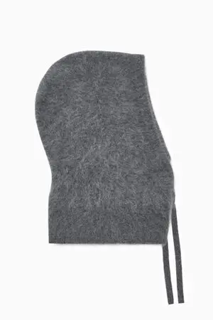 Cos Textured Cashmere Balaclava Grey