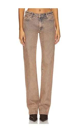 GRLFRND Isabel Low Rise Straight Jeans