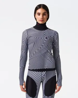 Perfect Moment Compression Base Layer Top - Warped-star-print