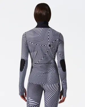 Perfect Moment Compression Base Layer Top - Warped-star-print