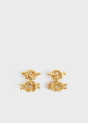 TOTEME Rope Knot Drop Earrings - Gold