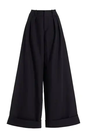 FRANÇOISE Mila Wide-Leg Gabardine Pants