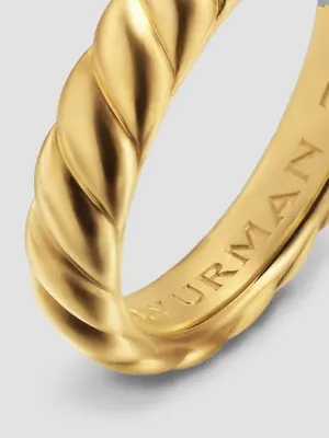 David Yurman Sculpted Cable Band Ring In 18k Yellow 5mm