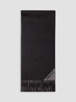 Prada Double Cashmere Scarf - Dark Grey