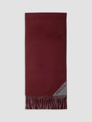 Prada Double Cashmere Scarf - Dark Red