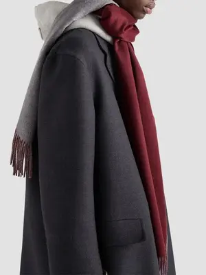 Prada Double Cashmere Scarf - Dark Red