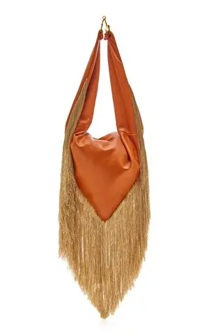 Françoise Push Medium Fringed Leather Shoulder Bag