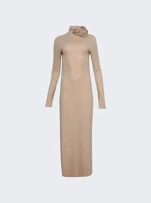 Magda Butrym Crystal Embellished Open-back Gown - Beige