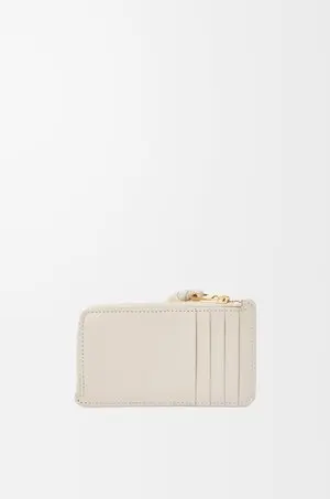 Loewe Knot Coin Cardholder In Shiny Nappa Leather Skin - Light Oat