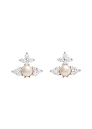 VIVIENNE WESTWOOD Feodora Embellished Orb Stud Earrings - Pearl