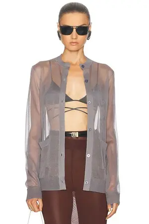 Saint Laurent Frill Cardigans For Women