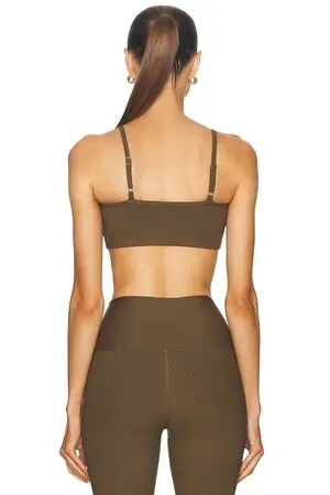Year Of Ours Ribbed Bralette In Olive