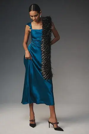 green emerald velvet dress Anthropologie Dress Maxi Womens Black Sleeveless Cotton Tassel Ties Bl –  Luxe Fashion Finds
