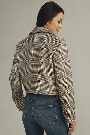 Avec Les Filles Plaid Crop Lady Jacket