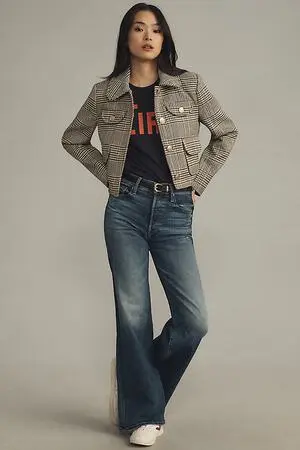 Avec Les Filles Plaid Crop Lady Jacket