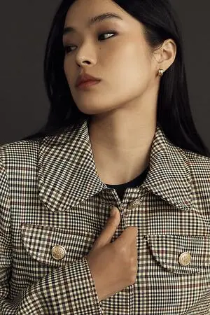 Avec Les Filles Plaid Crop Lady Jacket