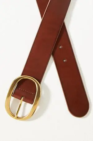 Anthropologie Oval Buckle Belt - Brown