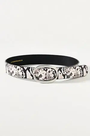 Anthropologie Oval Buckle Belt Neutral