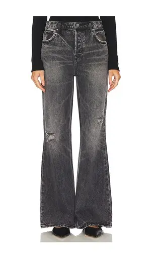 GRLFRND Jade Low Rise Relaxed Flare Jeans