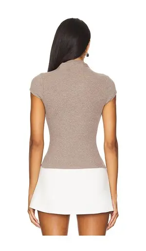 GEEL Gem Cap Sleeve Top - Taupe