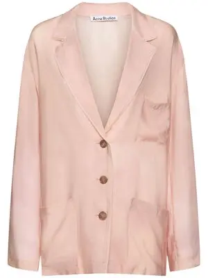 Acne Studios Shiny Cupro Twill Pajama Jacket - Pink