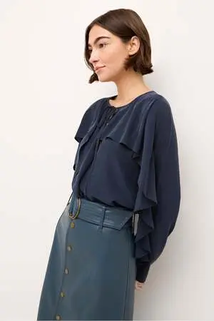 MARIE OLIVER Nora Blouse - Naval