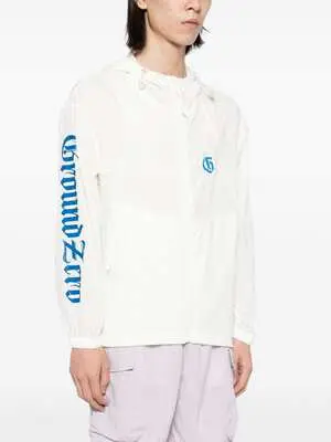 GROUND ZERO Logo-print Lightweight Jacket - White