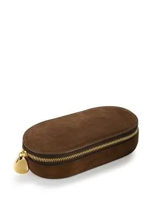 Monica Vinader Oval Leather Jewelry Box - Brown