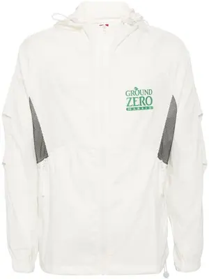GROUND ZERO Logo-print Lightweight Jacket - White