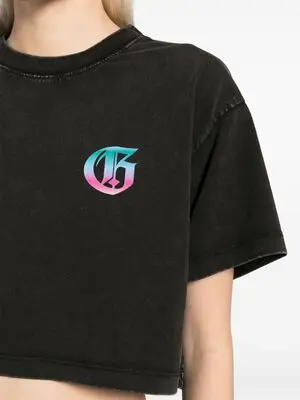 GROUND ZERO Logo-print Cropped T-shirt