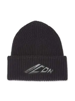 Dsquared2 Icon Ribbed-knit Beanie - Black