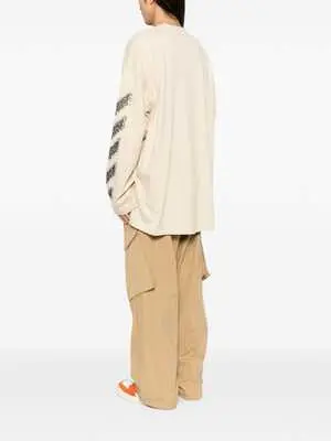 Off-White Logo-embroidered Long-sleeved T-shirt