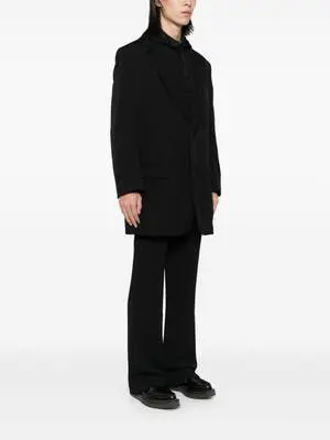 Yohji Yamamoto Wool Gabardine Blazer - Black