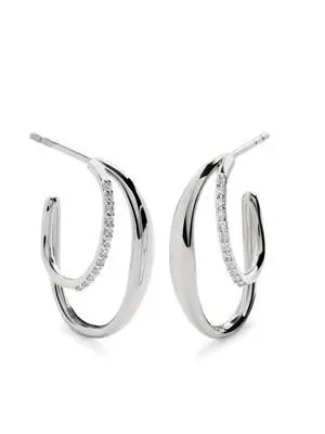 Monica Vinader Nura Medium Hoop Earrings - Silver