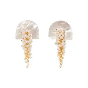 FREYA ROSE Hakuro Midi Drop Earrings - Gold