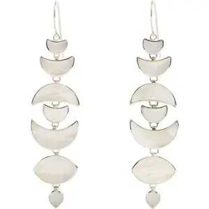 FREYA ROSE Freya Rose Warrioress Moon Drop Earrings Silver
