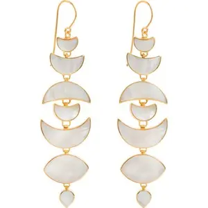FREYA ROSE Warrioress Moon Drop Earrings - Gold