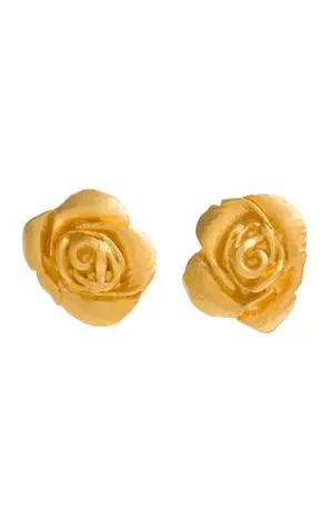 FREYA ROSE Rose Stud Earrings - Gold