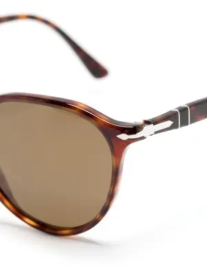 Persol Tortoiseshell Round Frame Sunglasses