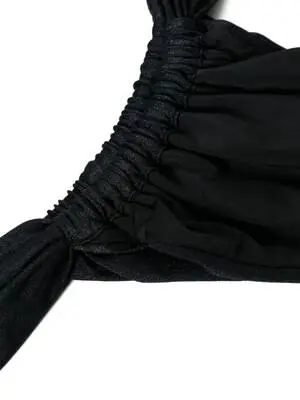 NOIRE SWIMWEAR Ruched Balconette Bikini - Black
