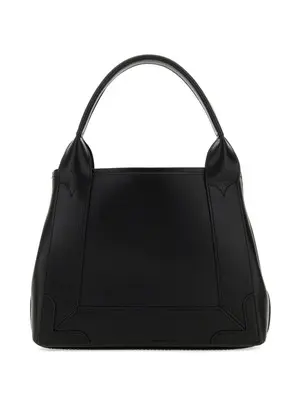 Balenciaga Debossed-logo Leather Tote - Black