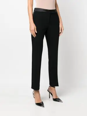 Max Mara Satin-trim Cropped Trousers