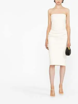 Max Mara Strapless Midi Dress