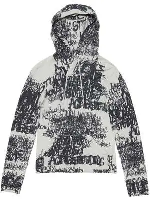 Acne Studios Logo-print Hoodie - Black