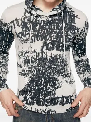 Acne Studios Logo-print Hoodie - Black