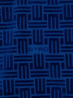 Etro Logo-flocked Batch Towel - Blue