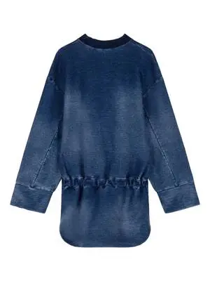 BARROW Logo-print Denim Mini Dress